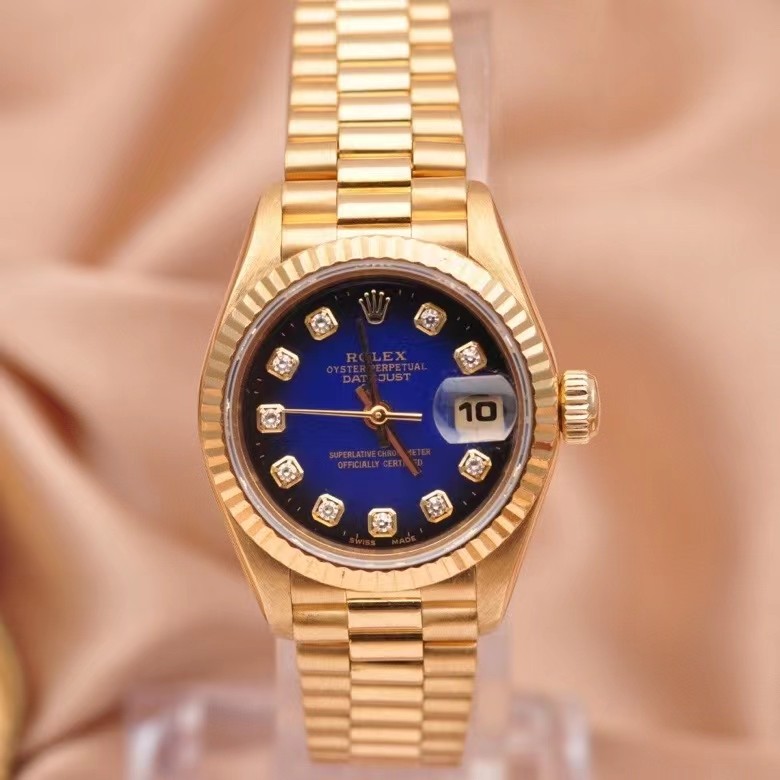 Rolexx Log Type Series 18K Gold Back Diamond Automatic Mechanical Watch ...