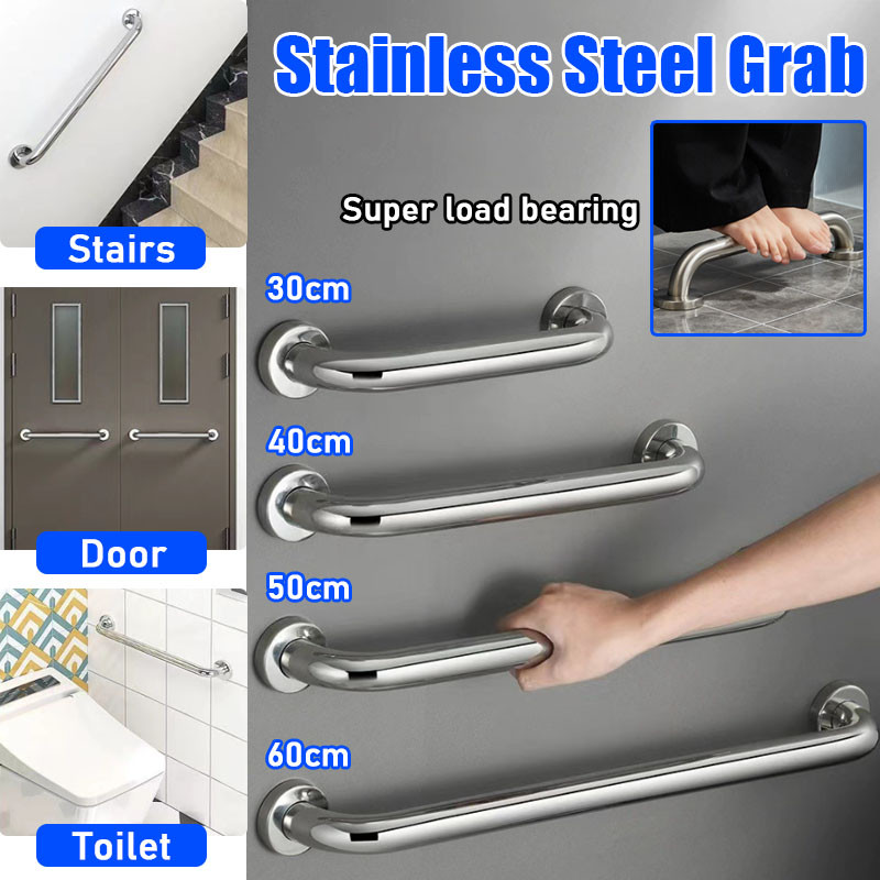 30/40/50/60cm Stainless Steel Bathroom Handrail Tub Toilet Support ...