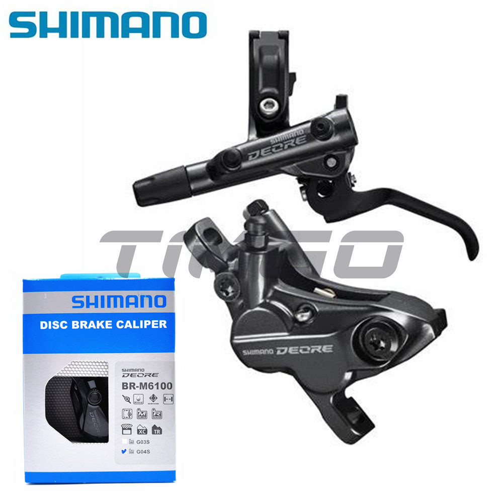 Shimano Deore MTB BL-M6100 BR-M6100 Hydraulic I-SPEC EV Brake Lever 2-Piston Disc Brake Caliper ...