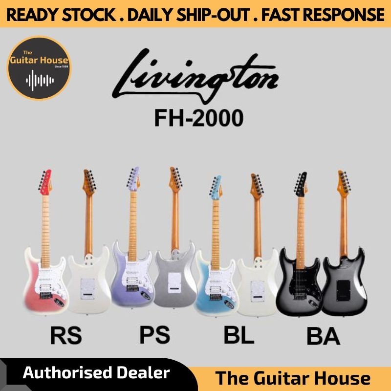 Livingston FH-2000 Stratocaster HSS Electric Guitar, Roasted Maple ...