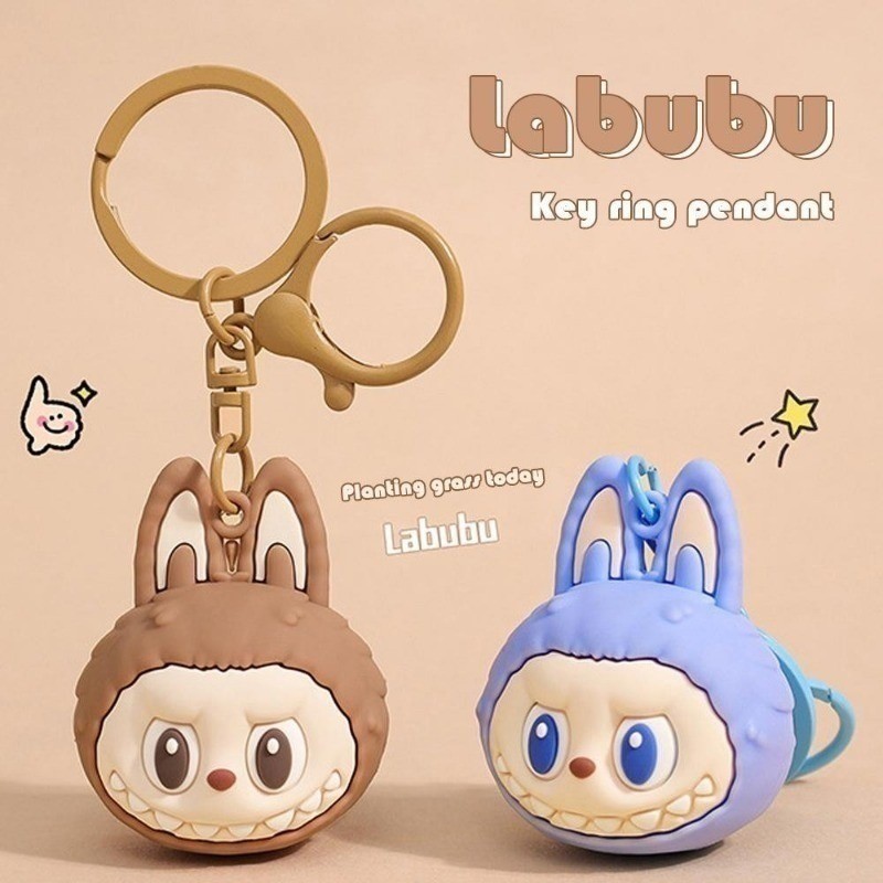 Creative Trendy Anime Keychain Monsters Bunny Labubu Key Chain Backpack ...