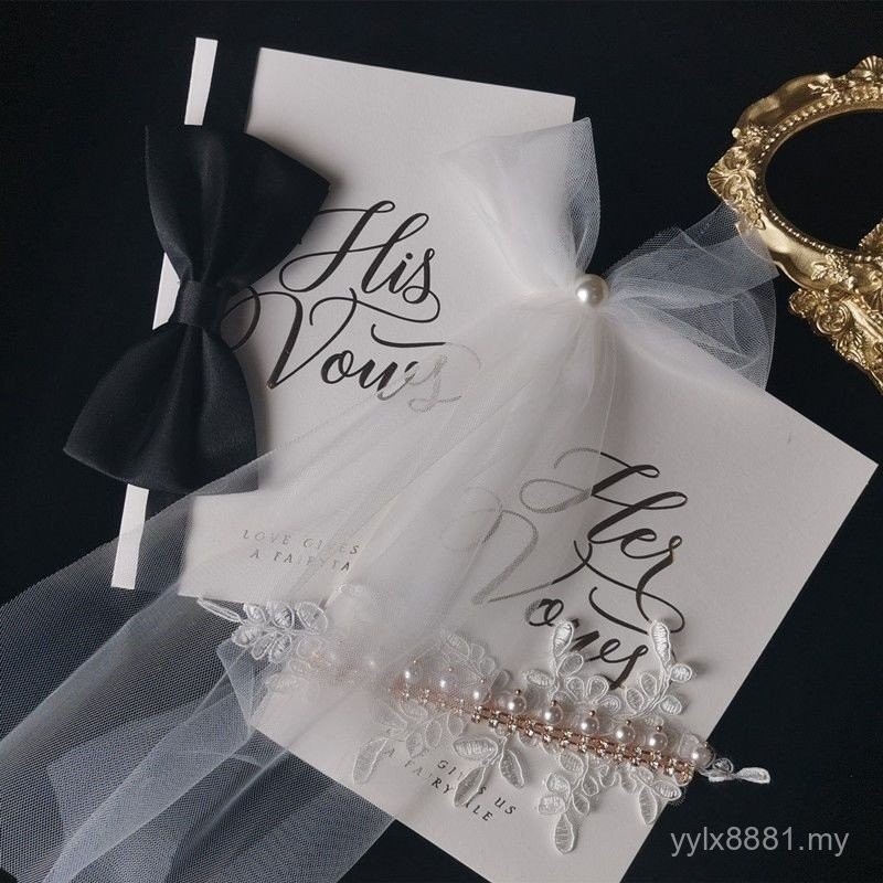 Spot goods wedding oath card bride and groom marriage vows card oath ...