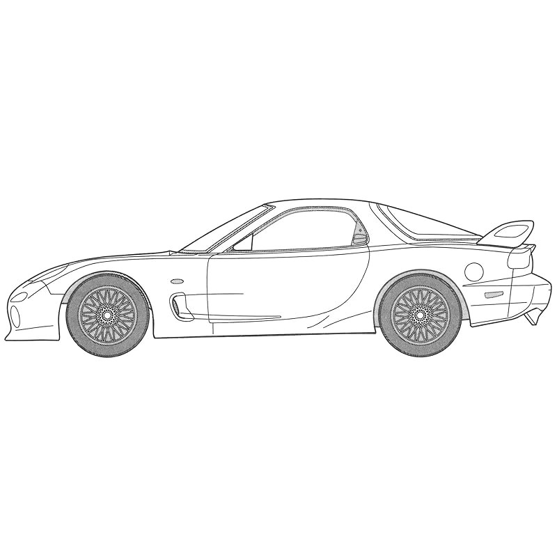 Fujimi model 1/24 Wangan Midnight Series No.5 FD3S RX-7 RGO (Masaki ...