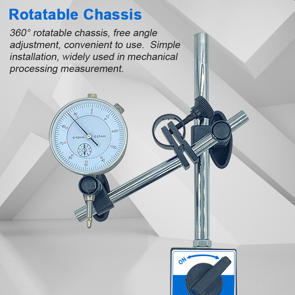 Dial Indicator with Magnetic Base Measuring Gauge Stand Set Universal ...