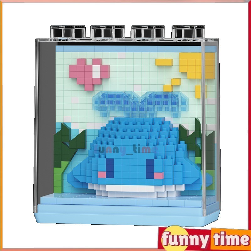 K288-296 Marine Life Building Blocks with Display Box Assembly Whale ...