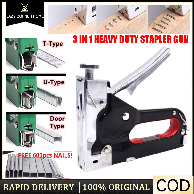 【COD】Heavy Duty 3 In 1 Multitool Nail Staple Gun Stapler Stapling ...