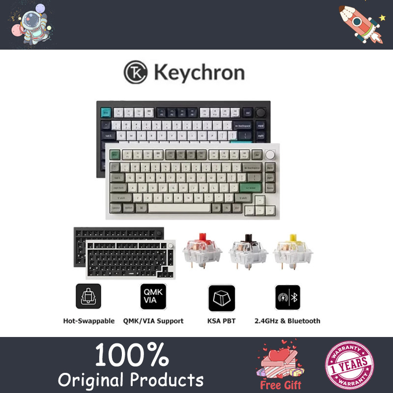 Keychron Q1 Max QMK/VIA Wireless Custom Mechanical Keyboard | Shopee ...
