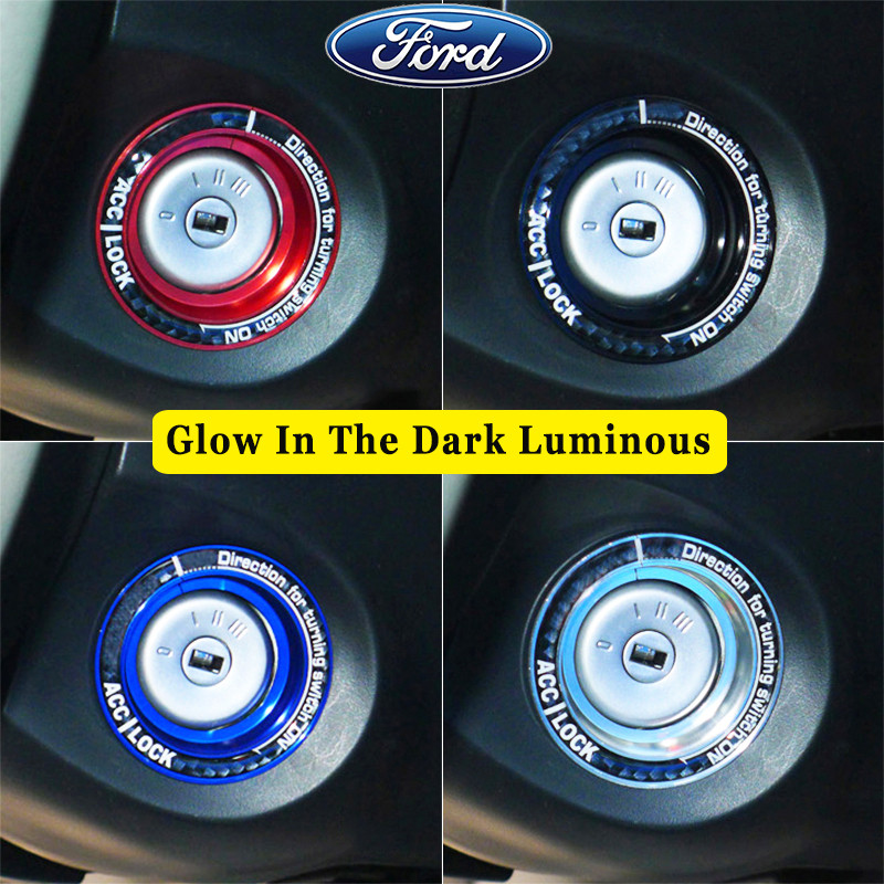 Dark Luminous Car Ignition Key Ring Switch Cover For Ford Focus 2 3 4 ...