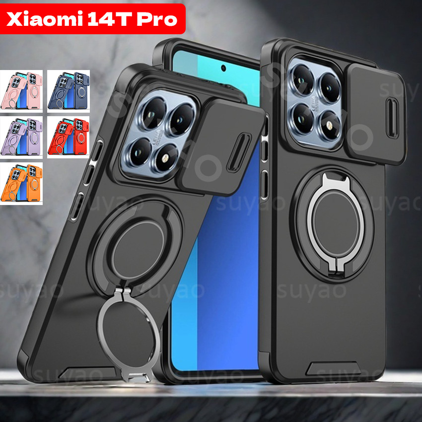 For Xiaomi 14T Pro 14TPro Mi Mi14T 2024 Phone Case Armor Ring Stand ...