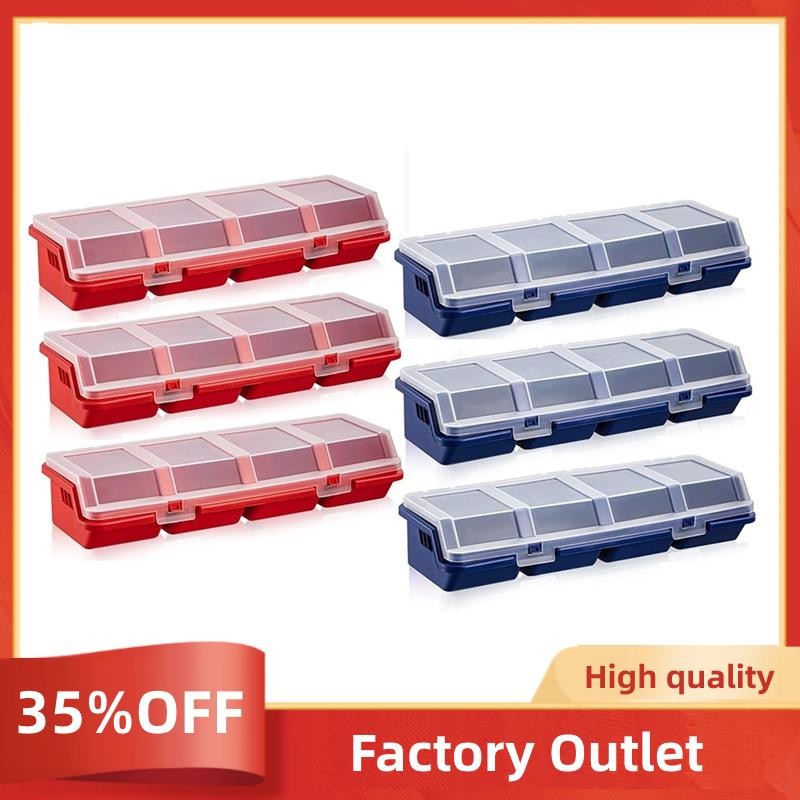 6Pack Screw Organizer Box with Lids 4 Compartments Tool Bin Divider ...