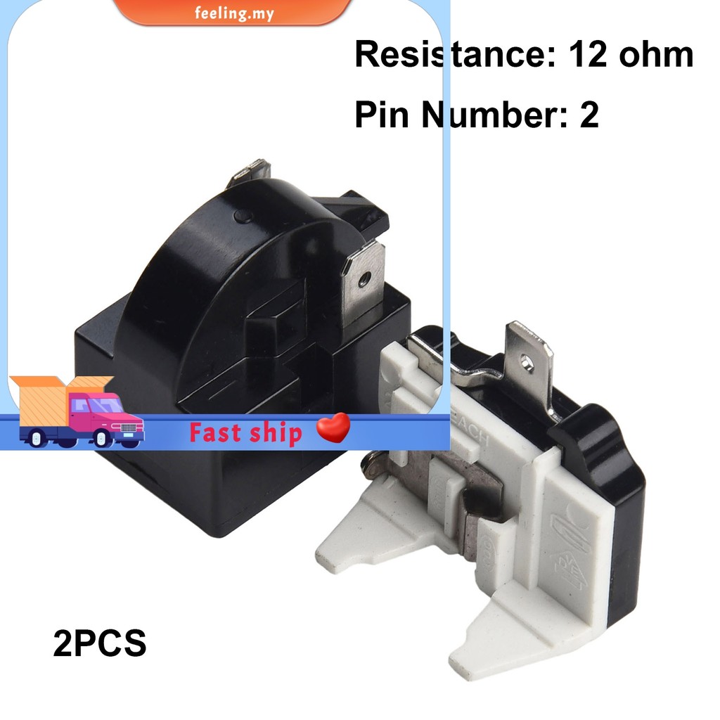 Refrigerator PTC Starter Relay Replacement 2 Pins Compressor Overload ...