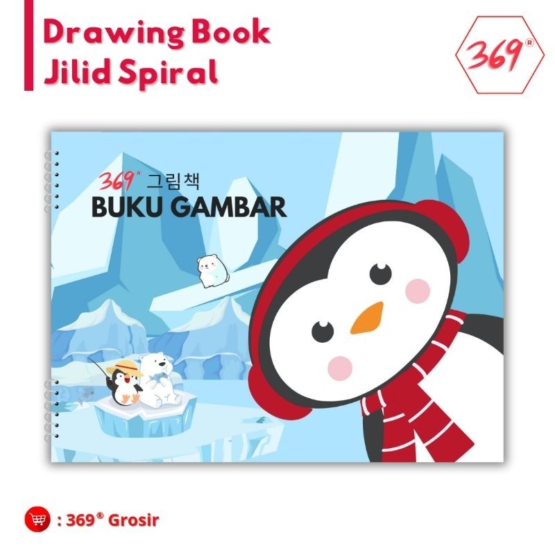 369 - Drawing Book A4 - Large - Spiral Volume - 10 Sheets - Penguin ...