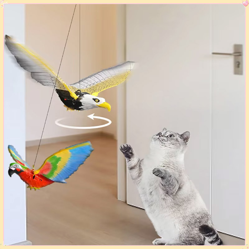 Cat Bird Toys Electric Hanging Flying Eagle Flying Bird with Fishing ...
