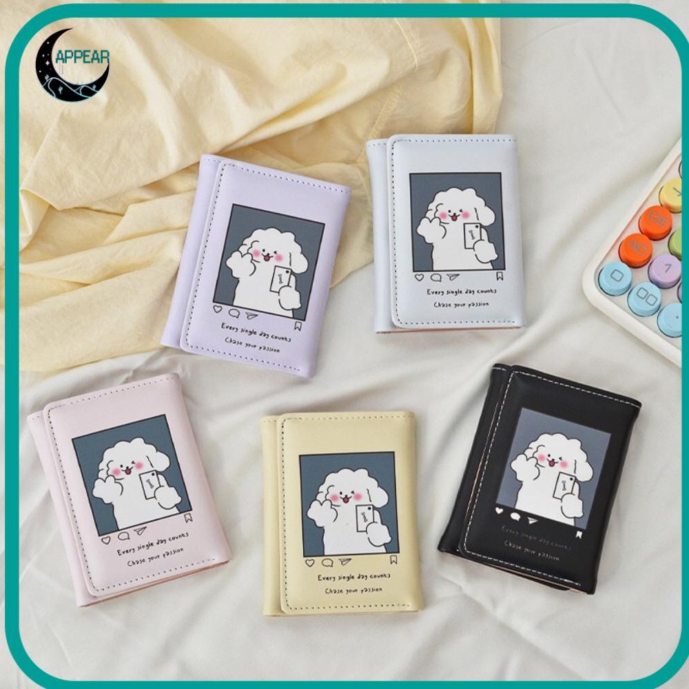 APPEAR Money Coin Purse, 3 Folds PU Leather Credit Card Holoder, Cute ...