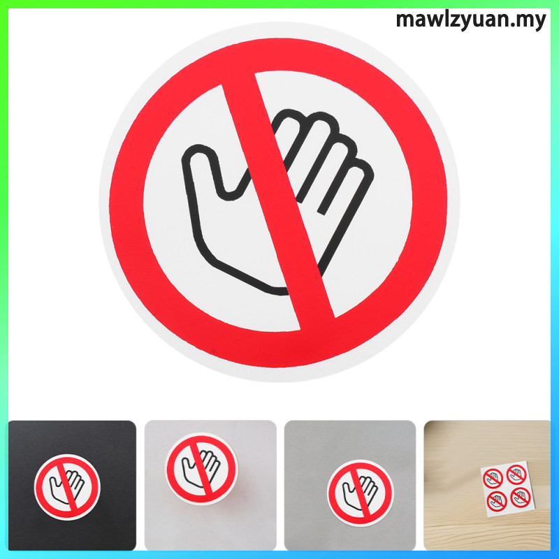 6pcs Safety Sign Stickers For Workplace Security Caution Do Not Touch ...