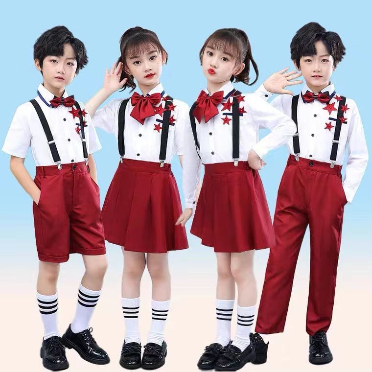 New Year's Day Children's Choir Performance Costume Boys Girls Overalls ...