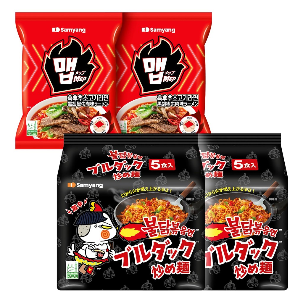 [Official] MEP Bag Ramen x Buldak Fried Noodle Flavor Comparison Set (2 ...