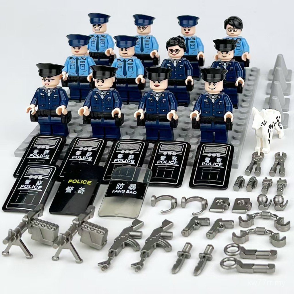 Building Blocks City Police Station Puzzle Riot-Proof SWAT Military ...