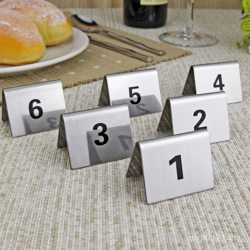 Number Plate Table Number Plate Stainless Steel Table Number Plate ...