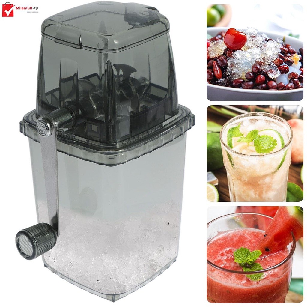 Manual Ice Crusher Portable Hand Crank Ice Shaver Mini Rotary Ice ...