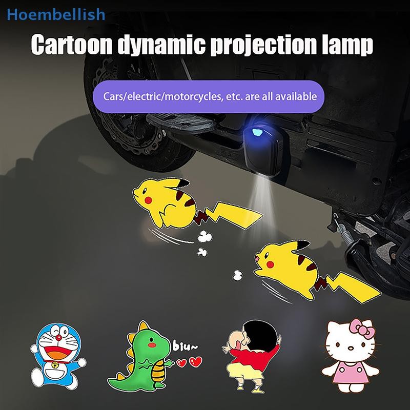 1Pc Cartoon Car Door Wee Lamp Dynamic Electric Vehicle Projector Lamp ...