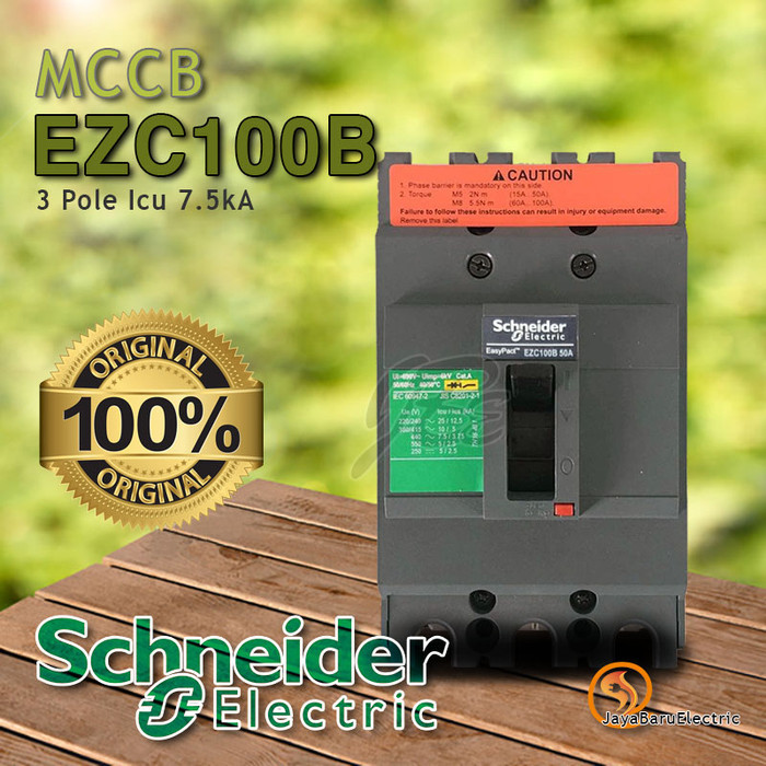 MCCB Schneider EasyPact EZC100B 3P 15A 20A 25A 30A 40A 50A 60A | Shopee Malaysia