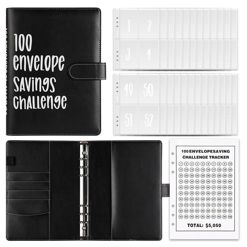100 Envelope Savings Challenge Book Cash Saving Plan Cash Planner 2025 ...