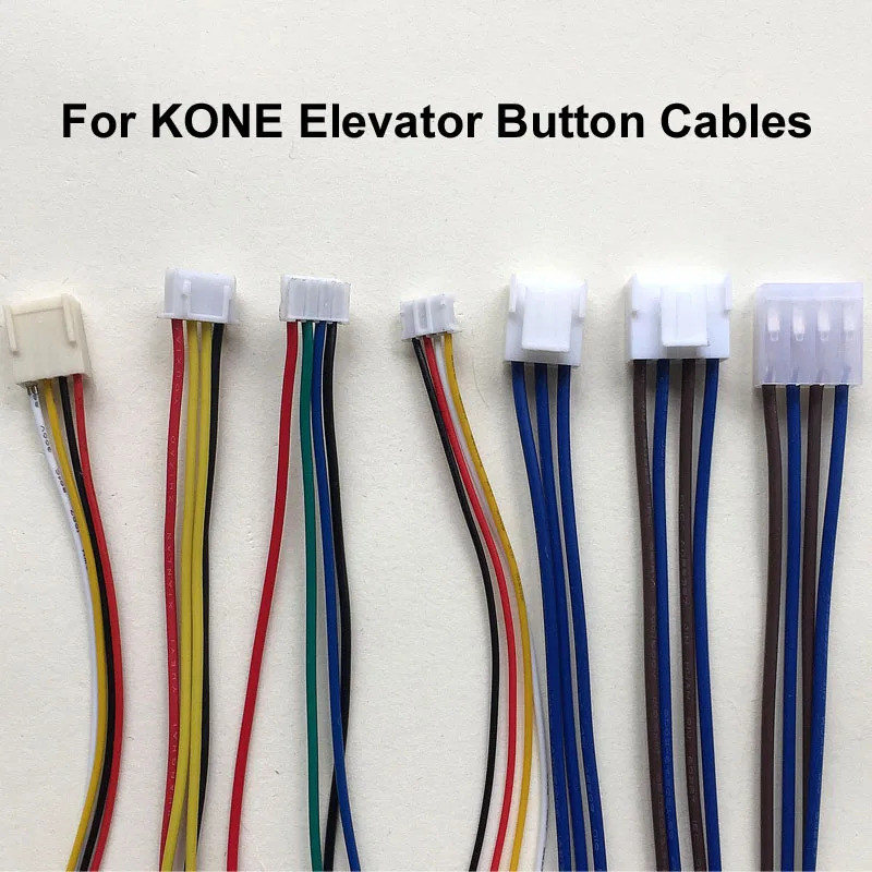 1Pcs Button Cables For KONE Elevator Button Single Plug-in 4 Wires 5 ...
