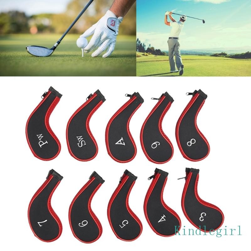 Bang 10Pcs Golf Head Headcover Set Mesh Fabric Golf Iron Head Cover ...