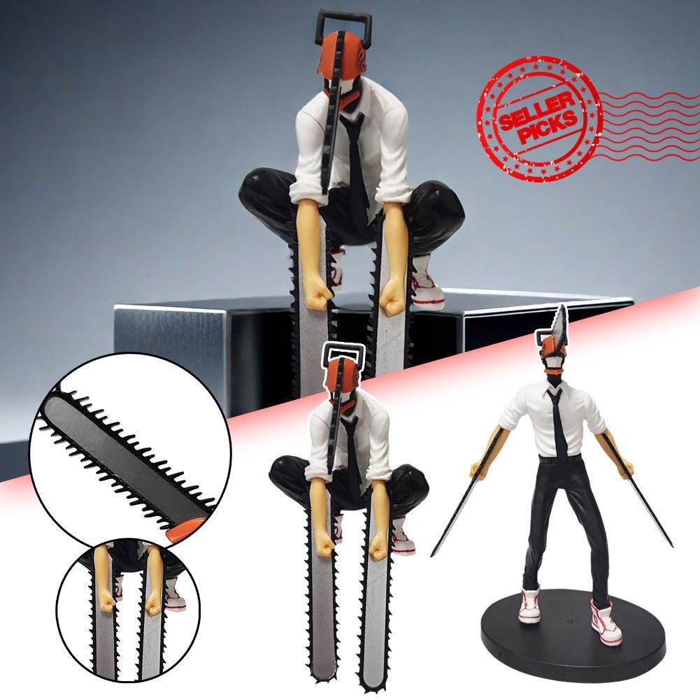 【cod】chainsaw Man Sitting Denji Figure Height Blood Toys Collection ...