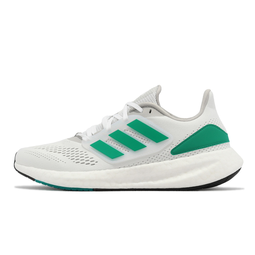 adidas Jogging Shoes Pureboost 22 Men's White Green Boost Shock ...
