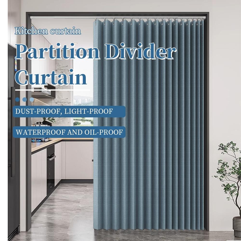 Kitchen curtain, Accordion Style Partition Divider Curtain Door Curtain ...