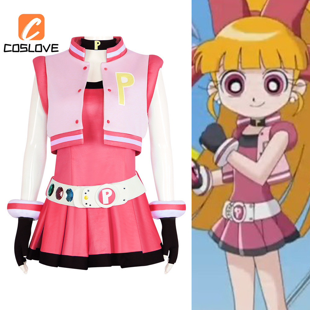 Anime The Powerpuff Girls Cosplay Clothing Full Set Costume Suit For ...