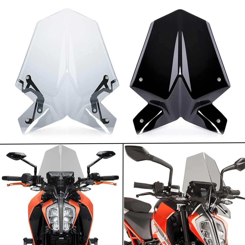 For KTM Duke 390 250 125 Windscreen Windshield Motorcycle Wind ...