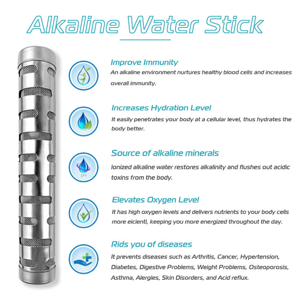 Alkaline Water Stick PH Alkalizer Ionizer Portable Hydrogen Mineral ...