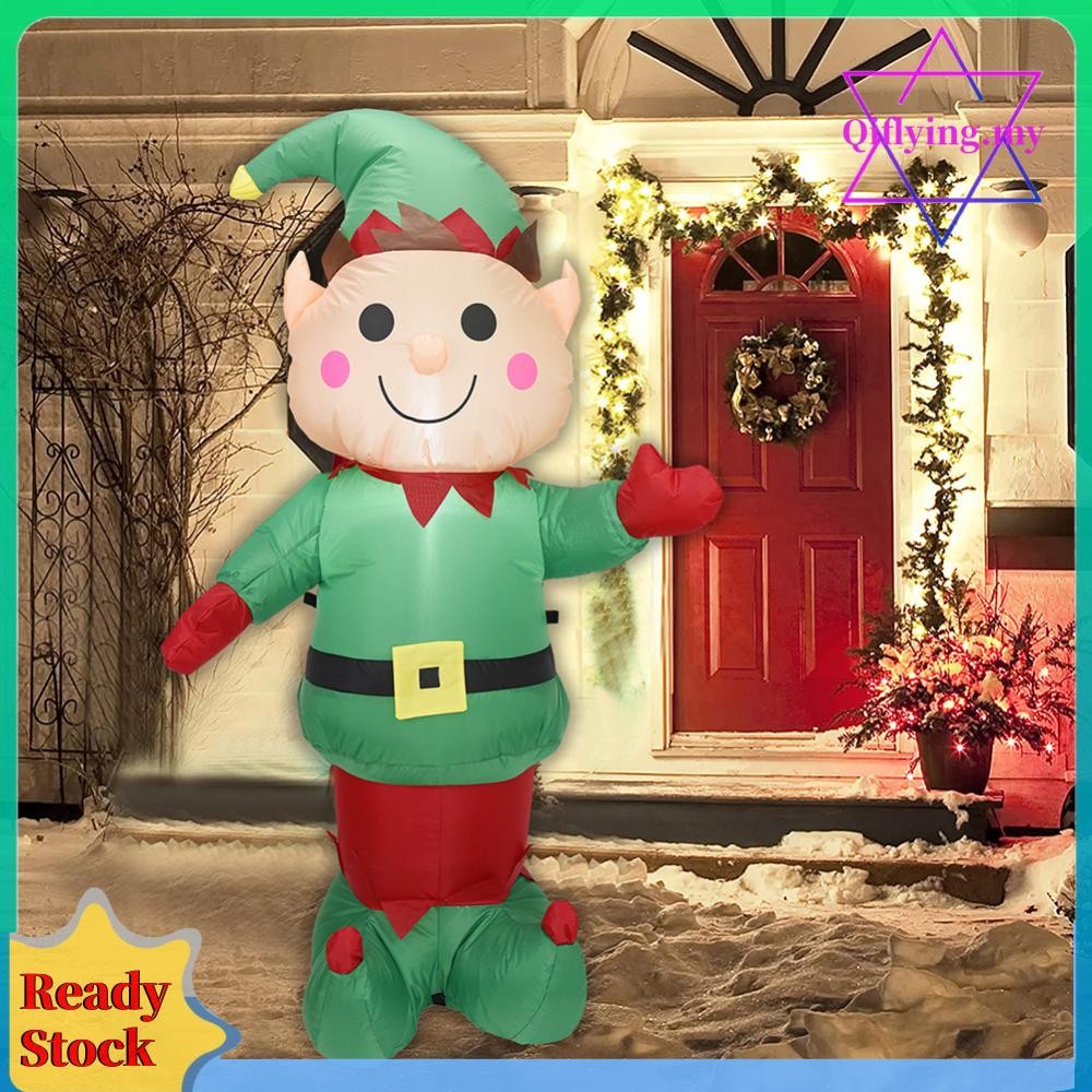 Inflatable Air Blown Up Elf with LED Light Cartoon Giant Elf 1.5M ...