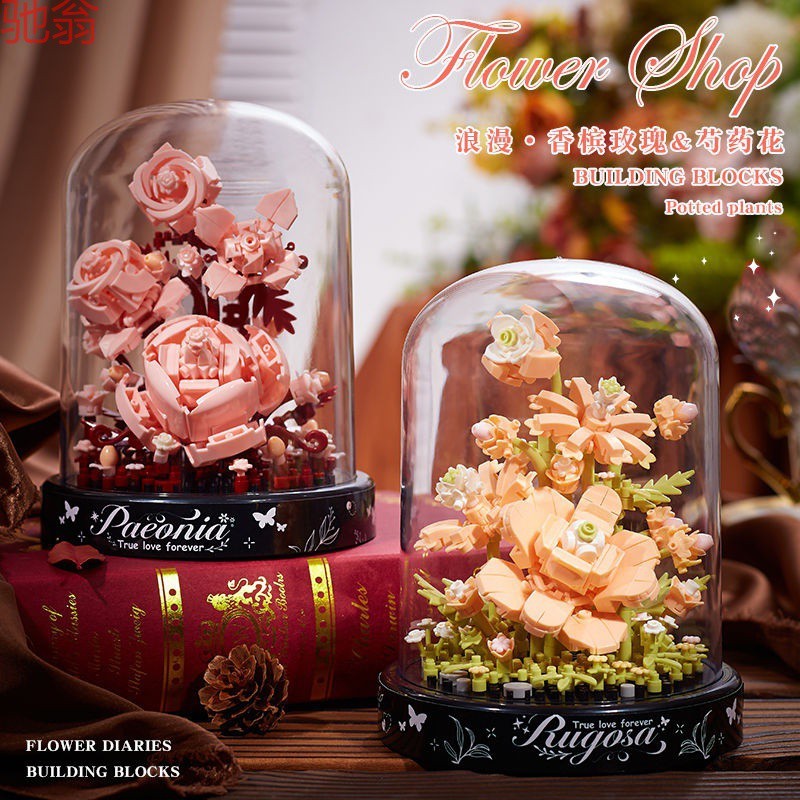 lego flower bouquet lego lego flower W9Q Peony Bunga Serasi Lego Bricks ...