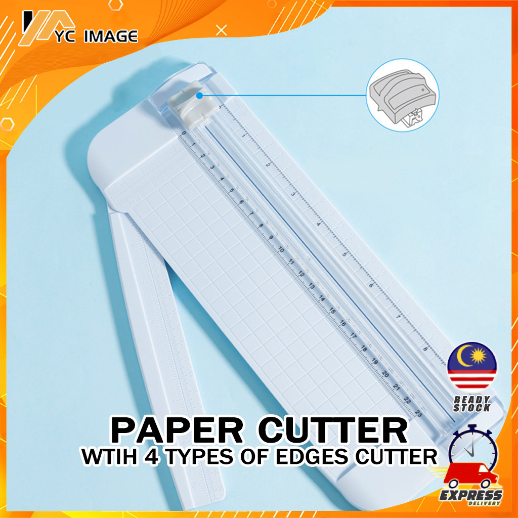 Paper Cutter, wtih 4 Types of Edges Multi-Function Paper Trimmer ...