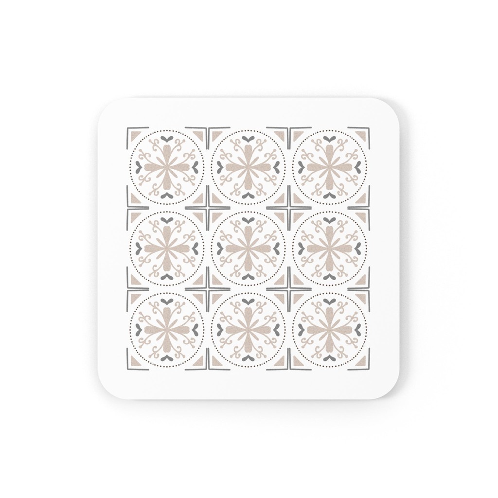 Cream Gray Simple Azulejo Business Coaster | Shopee Malaysia