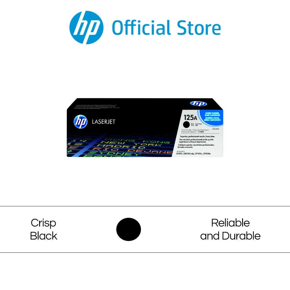 HP 125A Black Original LaserJet Toner Cartridge / HP Color LaserJet ...