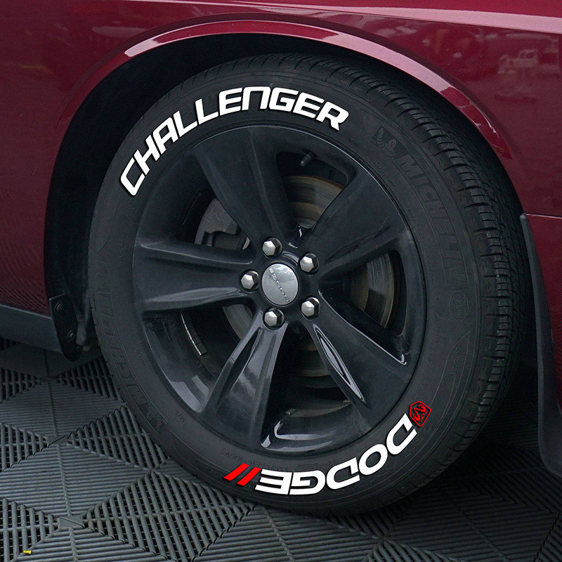 Challenger Car Motorcycle Tire Letter Sticker 3D 3D English 1 Inch Tire ...