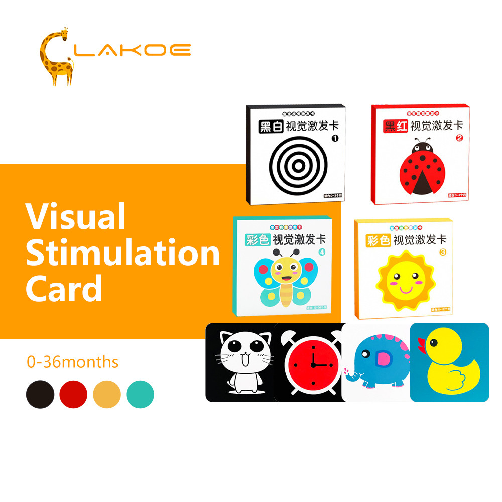 Lakoe 0-36 months Baby Flash Card Early Education Baby Visual Stimulus ...
