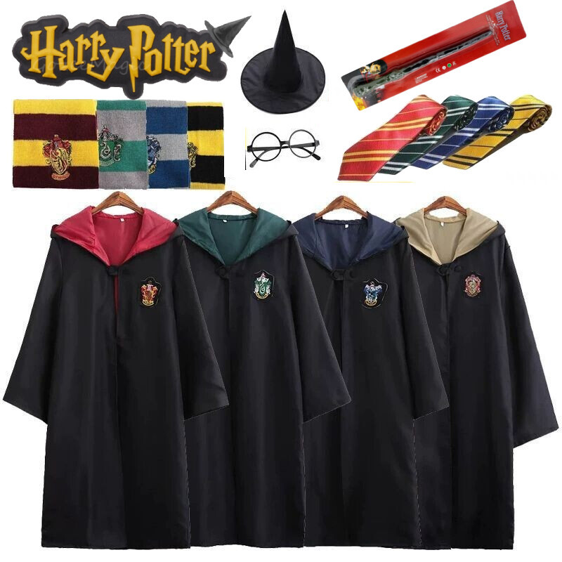 Harry Potter Cosplay Costume Robe Hogwarts School Halloween Party ...