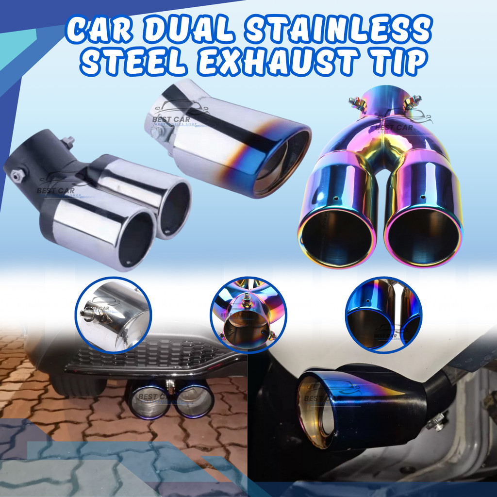 1pcs Exhaust tip titanium plug and play axia myvi alza wira kelisa ...