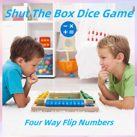 Shut The Box Game Classics Large Wooden Desktop Board Game for Kids ...