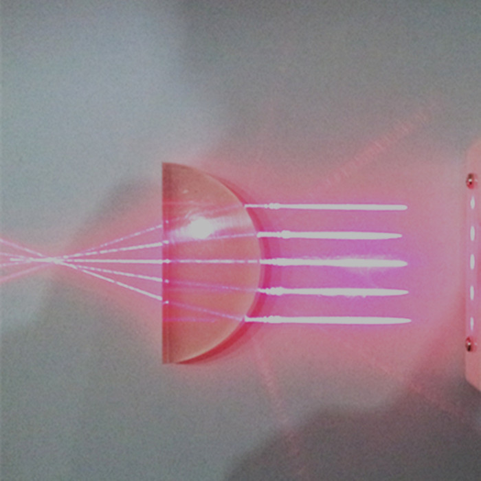 Jubin Kaca Separuh Bulatan Kaca Optik Eksperimen Optik Fizikal Diameter ...