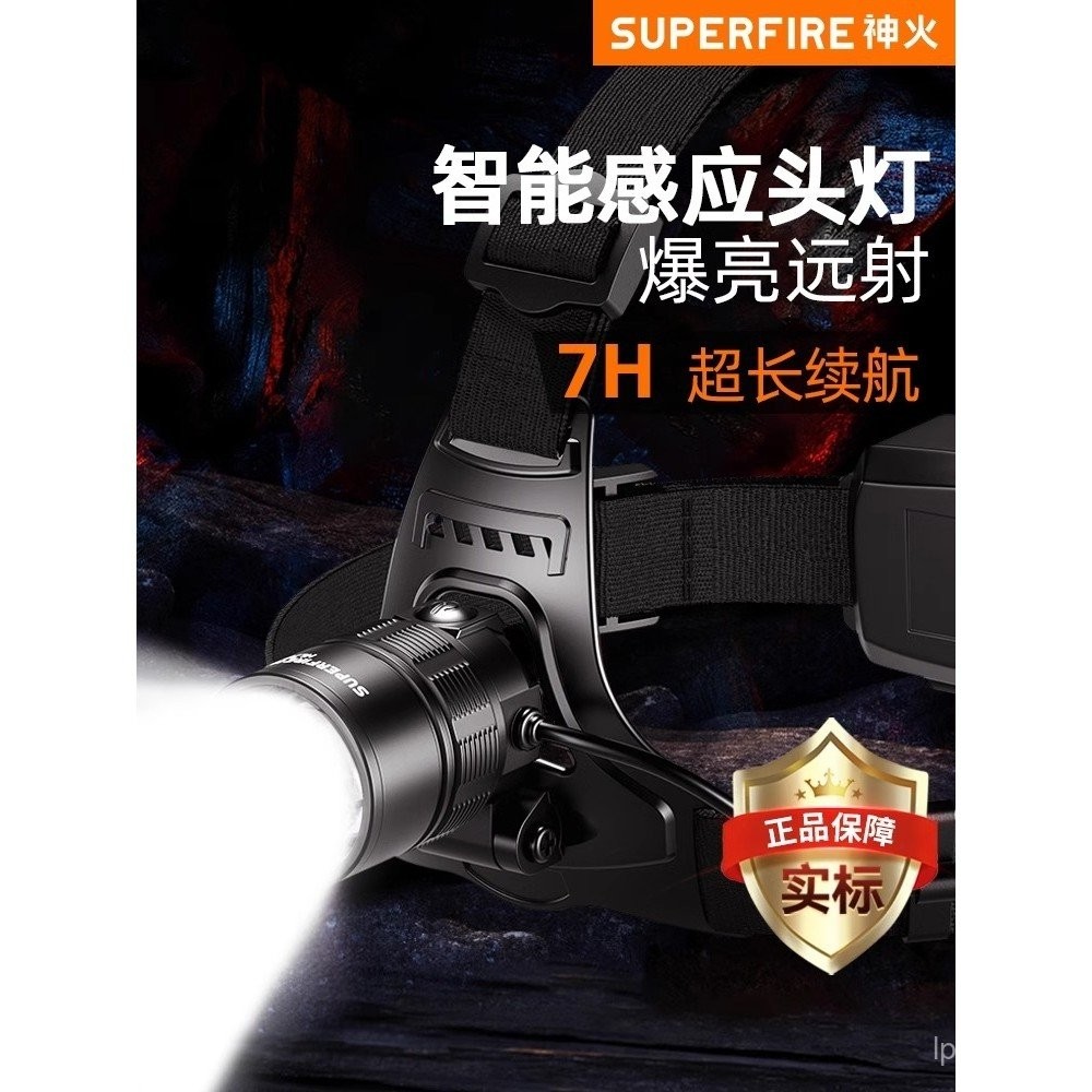 Shenhuo Lampu Depan Cahaya Kuat yang dipasang di kepala Penderia Boleh Dicas Semula Sangat ...