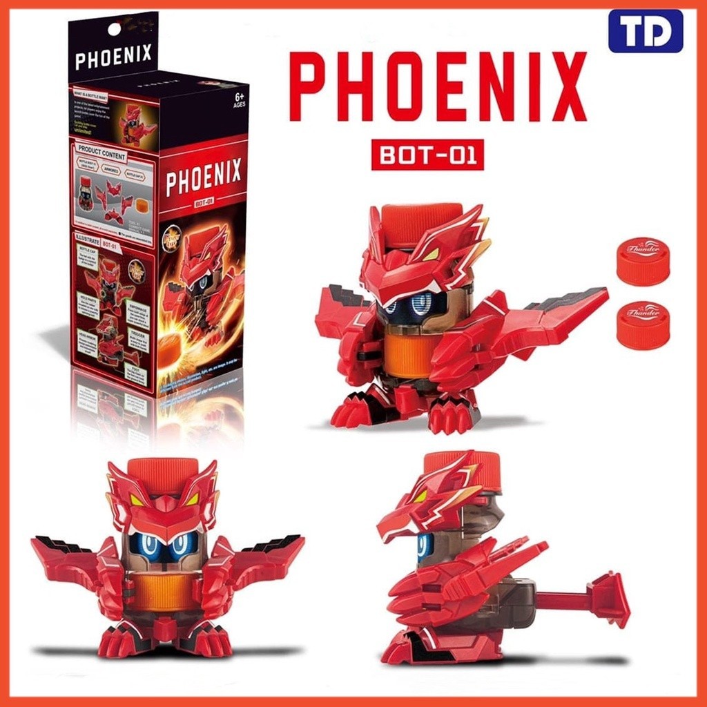TD B-daman Bottleman BOT-01 Colamaru Phoenix Red Toys Mainan Budak game ...