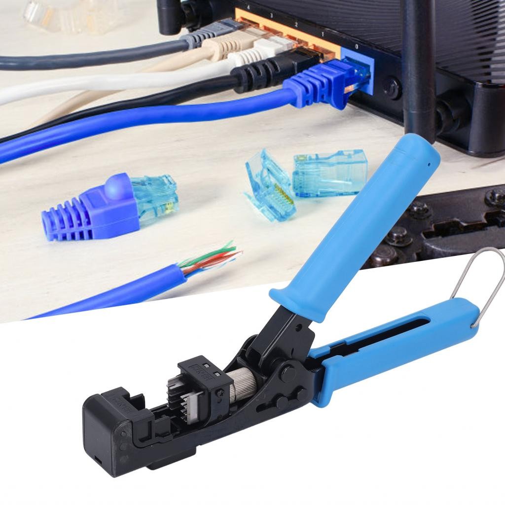 Rrianfo 90° Angled Speed Termination Tool RJ45 Keystone Jack Crimping ...