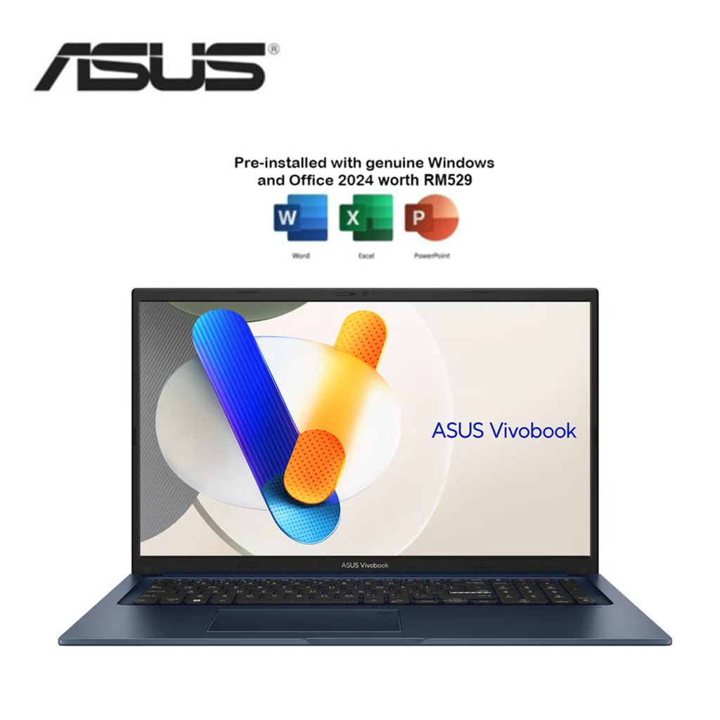 Asus VivoBook 17 A1704V-AAU012WMS 17.3'' FHD Laptop Quiet Blue | Shopee ...